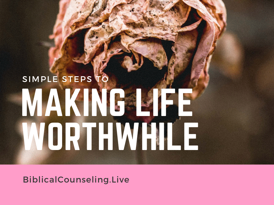Simple Steps to Making Life Worthwhile – BiblicalCounseling.Live